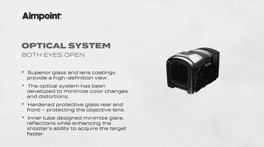 Aimpoint ACRO P2, 3.5 MOA Pistol Red Dot Sight | Rooftop Defense