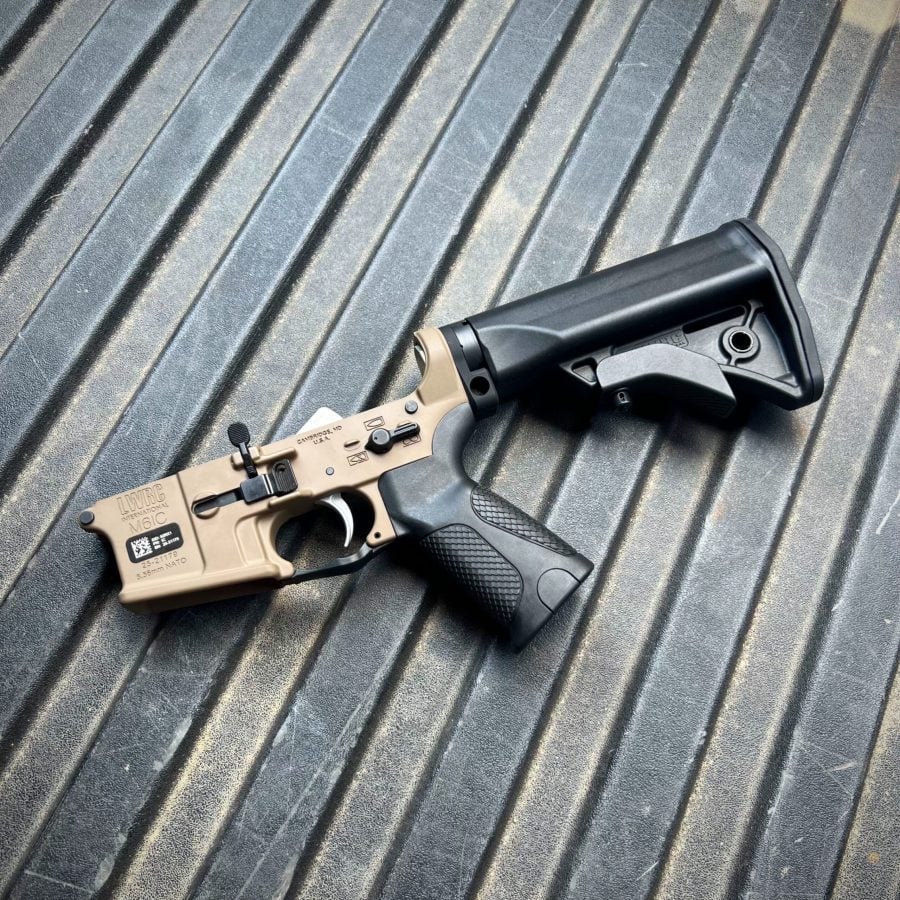 LWRC IC Forged Complete Ambidextrous Lower Receiver, FDE | Rooftop Defense