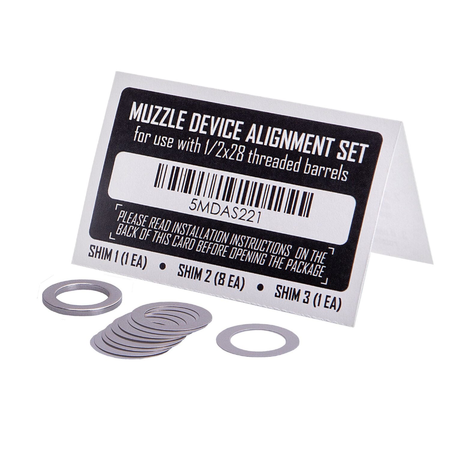 Primary Weapons Systems Muzzle Device & Alignment Shim Set for 1/2x28 ...