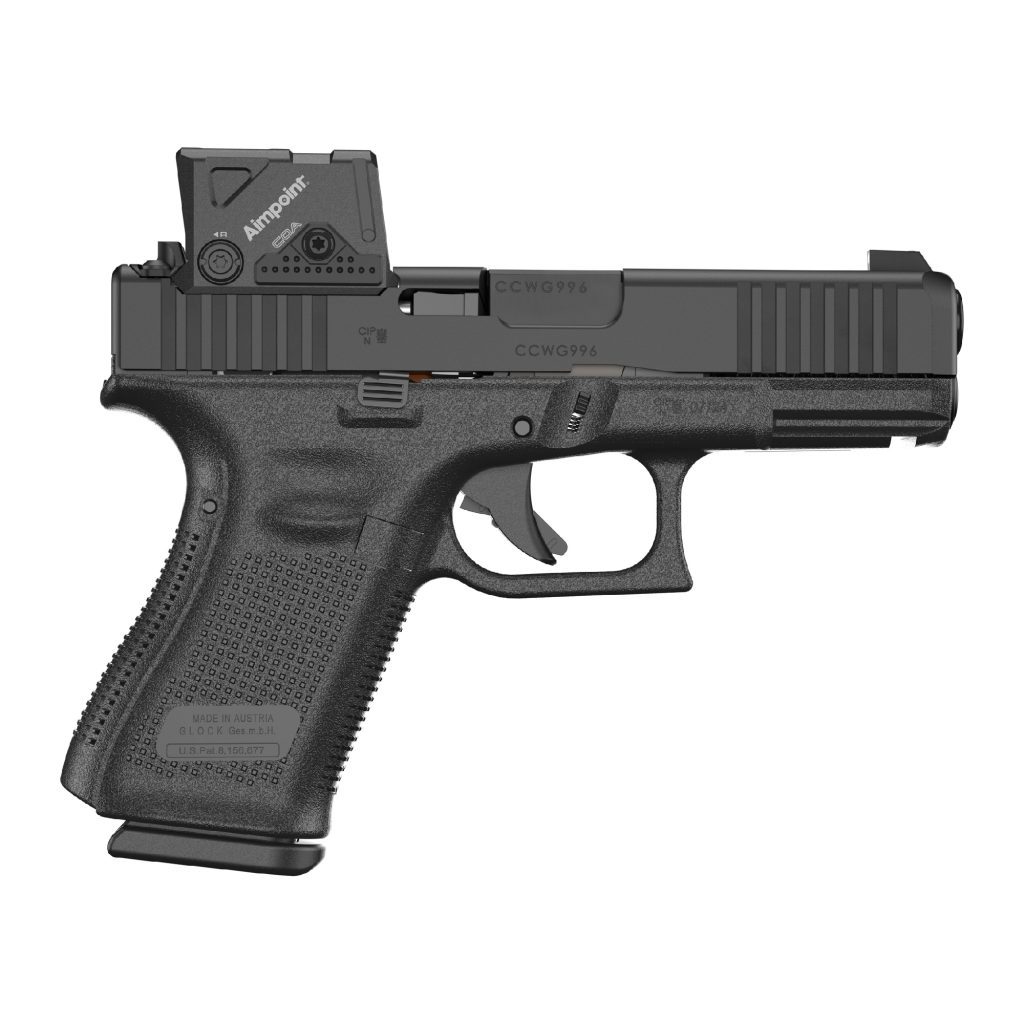 Glock 19 Gen5 MOS8 4.02" 15-Round 9mm Pistol w/ Aimpoint COA Red Dot ...